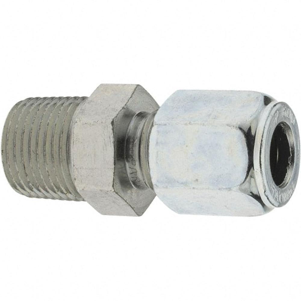 Parker - Flareless Bite-Type Tube Male Connector: 1/4" NPTF, 1/4" Tube ...