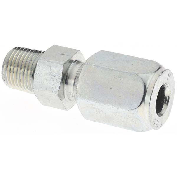 Parker - Flareless Bite-Type Tube Male Connector: 1/8" NPTF, 1/4" Tube ...