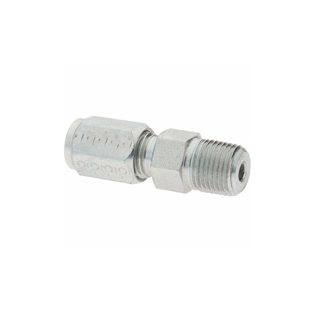 Parker - Flareless Bite-Type Tube Male Connector: 1/8" NPTF, 3/16" Tube ...