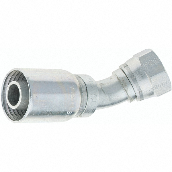 Parker - Hydraulic Hose Female JIC Swivel 45 ° Elbow: 12 mm, 1-1/16-12 | MSC Direct