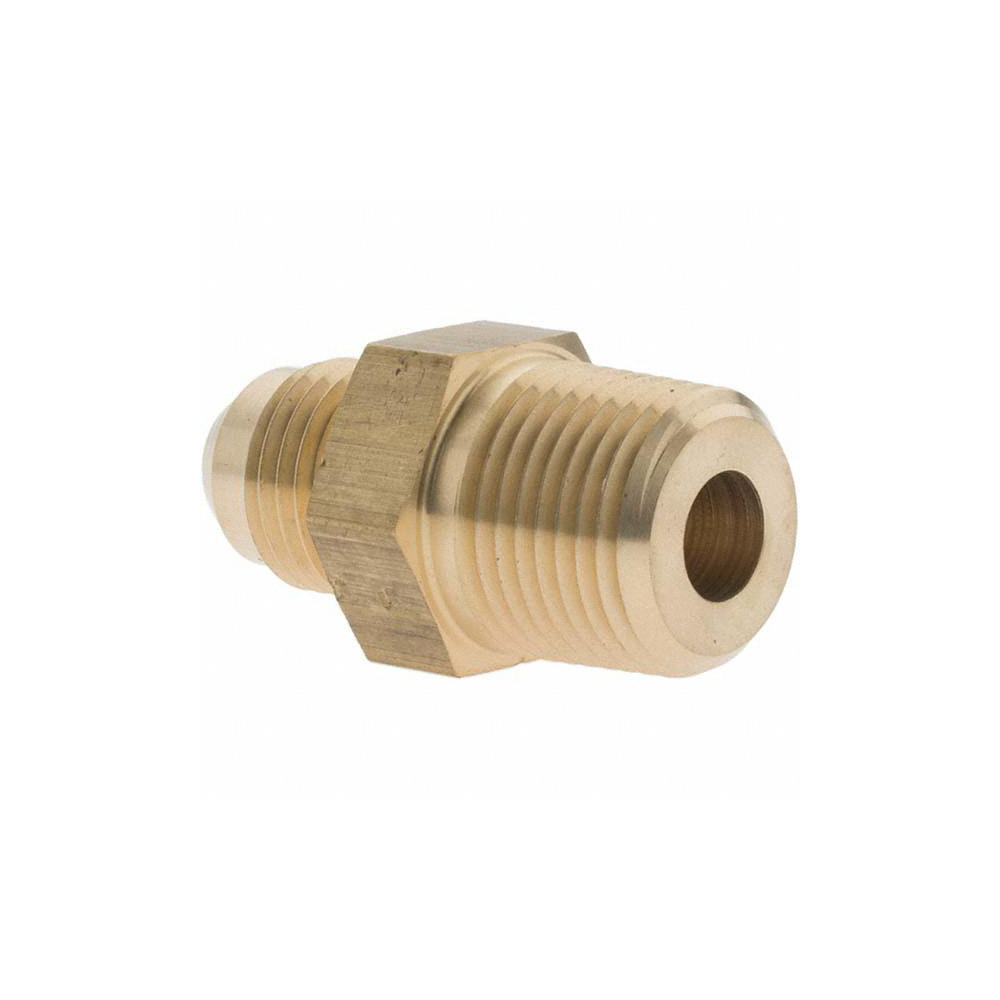 Parker - Brass Flared Tube Male Adapter: 3/8" OD, 3/8-18 Thread, 37 deg Flared Angle | MSC Direct