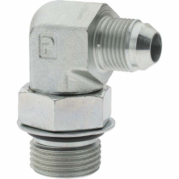 Parker - Steel Flared Tube 90 Deg Elbow: 1/2" OD, 1-1/16-12 Thread, 37 deg Flared Angle | MSC Direct