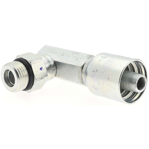 Parker - Hydraulic Hose 90 ° Elbow: 0.5" ID, 8 mm, 7/8-14 | MSC Direct