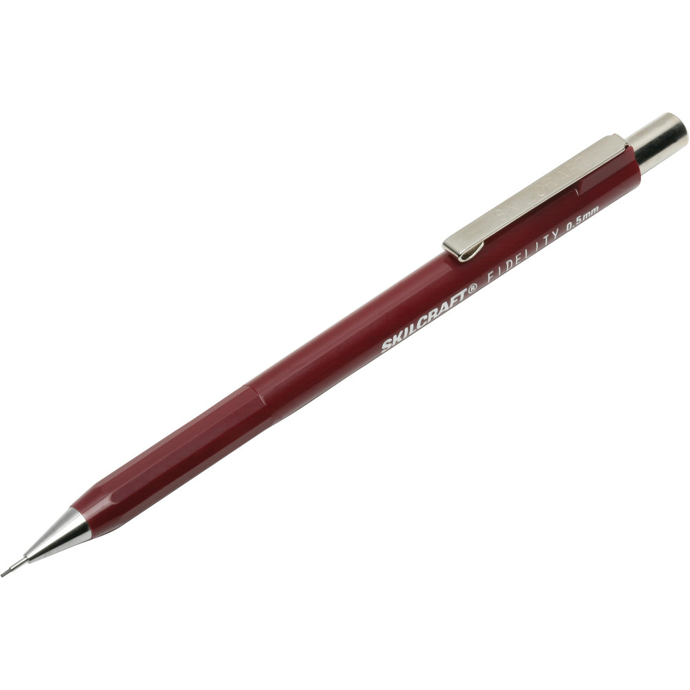 AbilityOne - .5MM BURGUNDY 12/PK PUSH MECHANICAL PENCIL | MSC Direct
