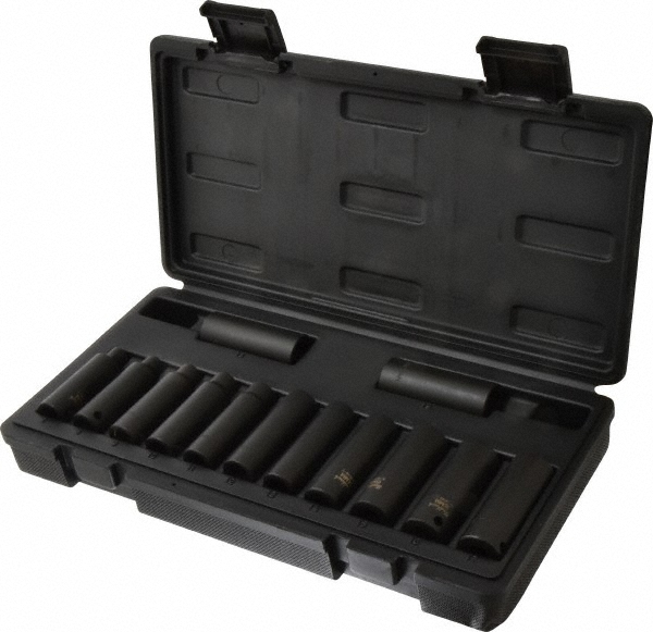 Blackhawk by Proto - 13 Piece 3/8" Drive Black Finish Deep Well Impact ...