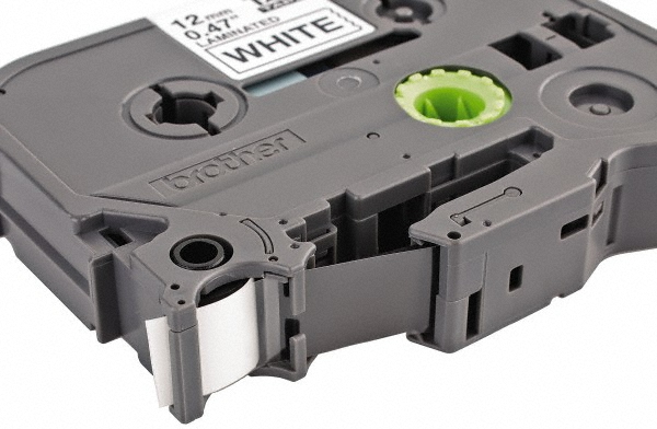 Brother - 1/2" x 26.2' White Label Tape - 66535006 - MSC Industrial Supply