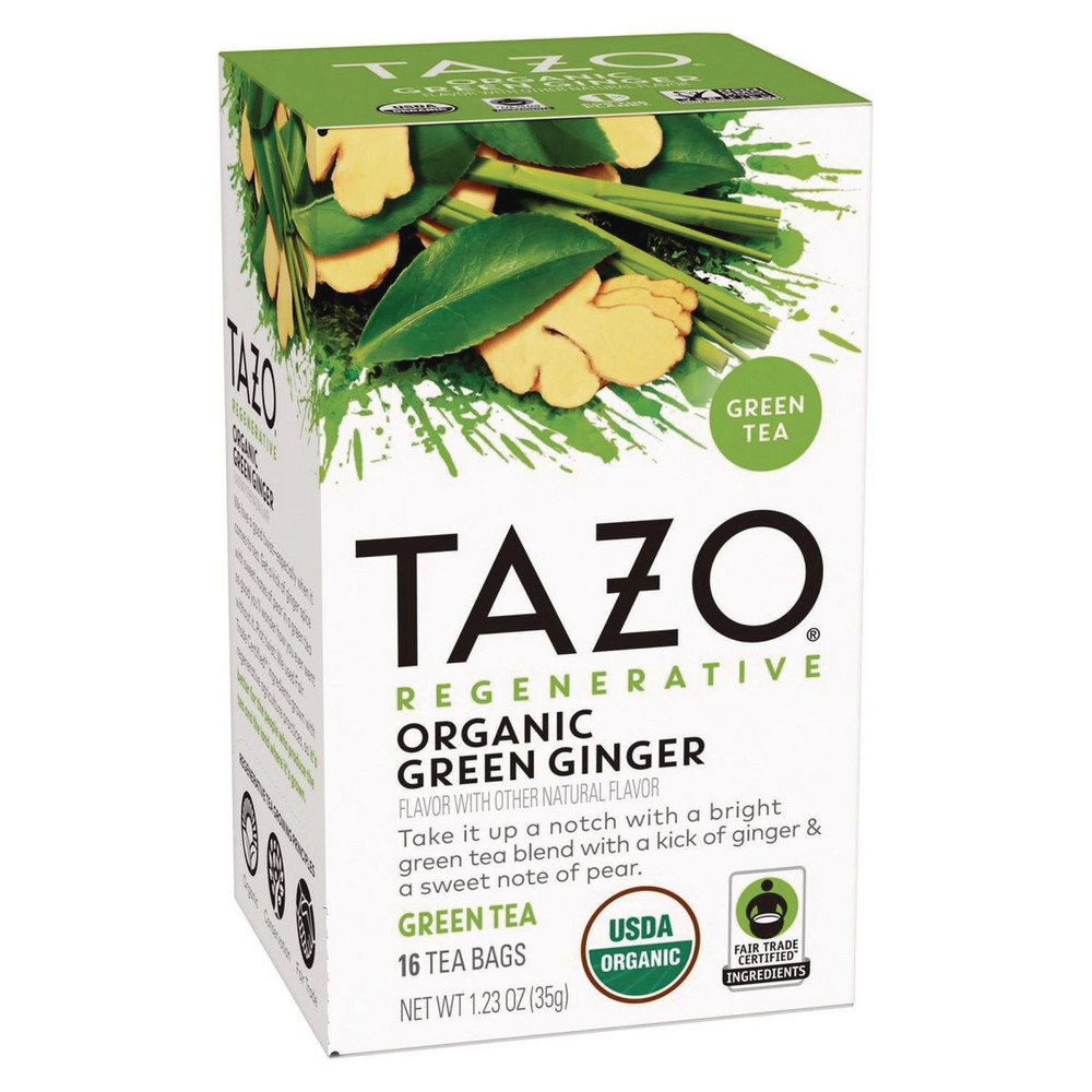 TAZO - Beverages: Tea, Organic Green Ginger, Bag, 0.1 oz | MSC Direct