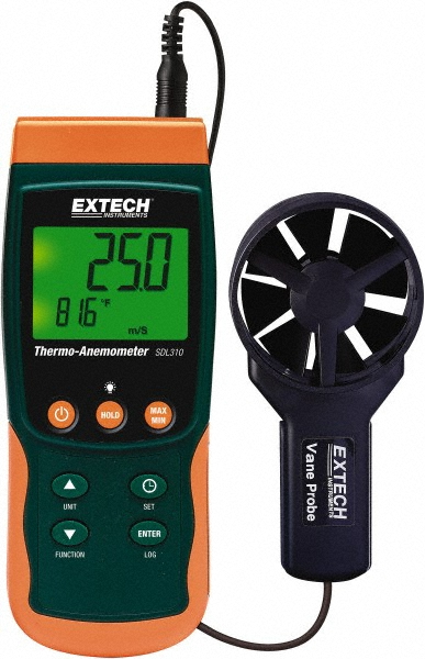 Extech - 0.4 to 30 m/Sec Air CFM and CMM Thermo Anemometer - 02495323 ...