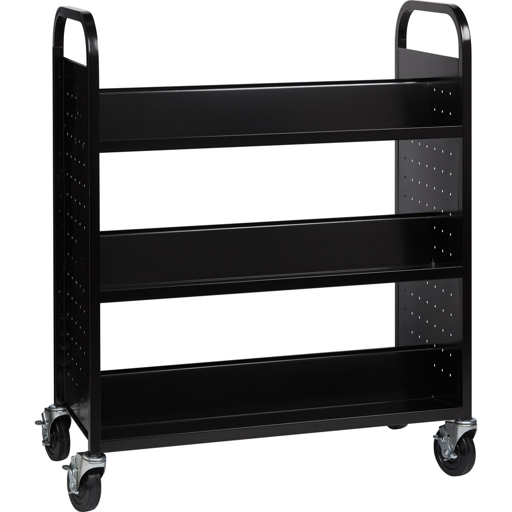 Hirsh - Book Utility Cart: 46-1/4" Long, 38" Wide, Steel, 300 lb ...