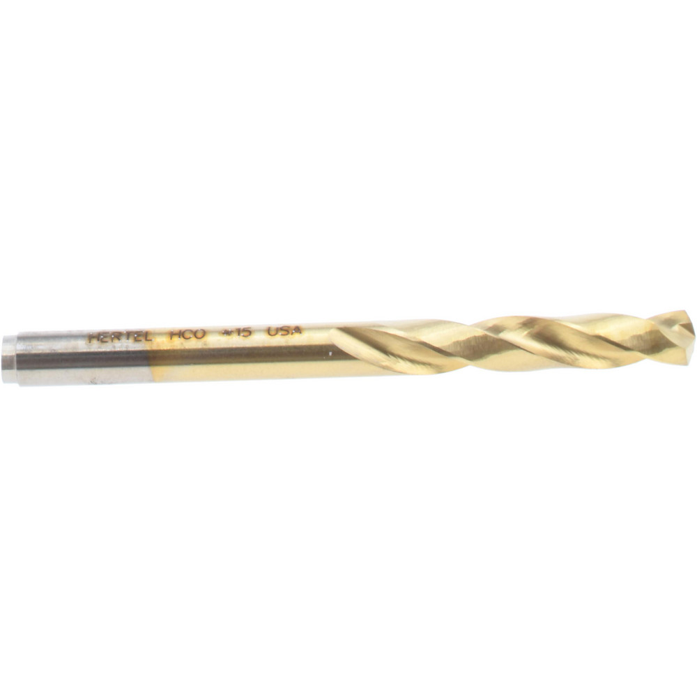 Hertel - Screw Machine Length Drill Bit: #15 (0.1800) Dia, 135 deg ...