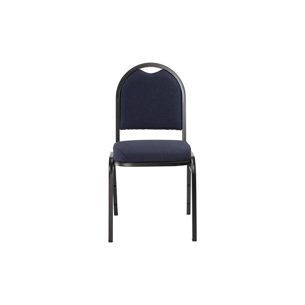 National Public Seating - Pack of (4), Fabric Blue Stacking Chairs ...