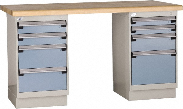 Rousseau Metal - Work Bench: 60" Wide, 30" Deep, 34" High, Laminated ...