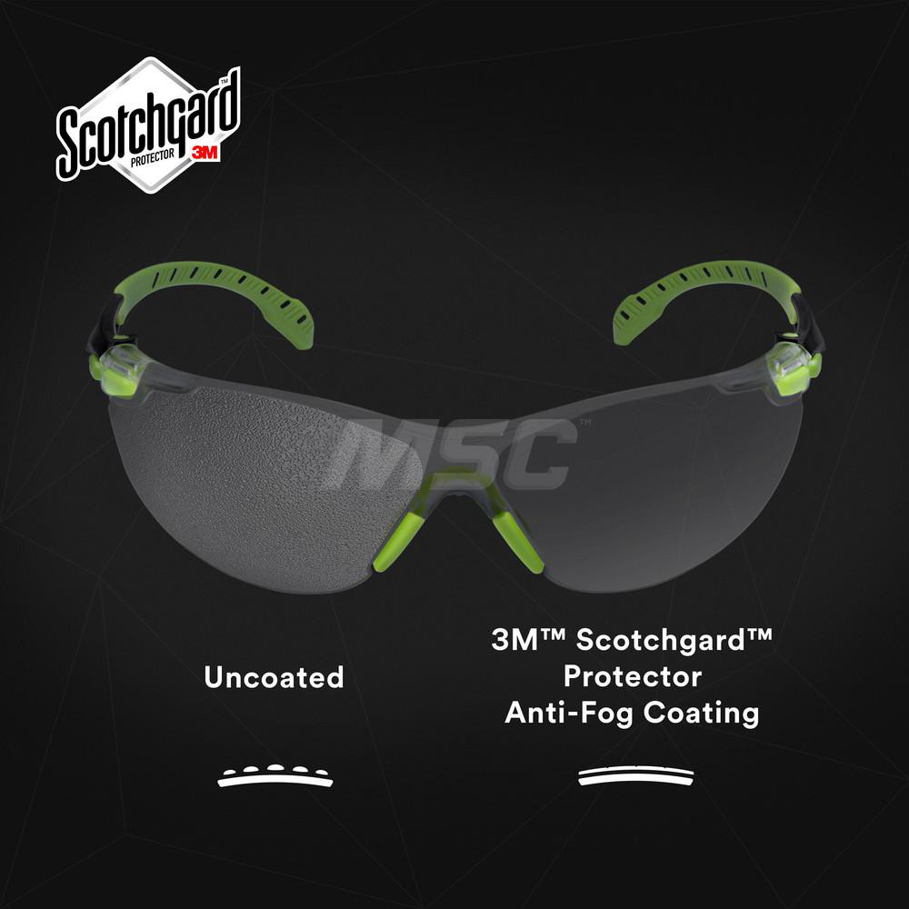 3M - Safety Glasses: Anti-Fog & Scratch-Resistant, Polycarbonate, Clear ...