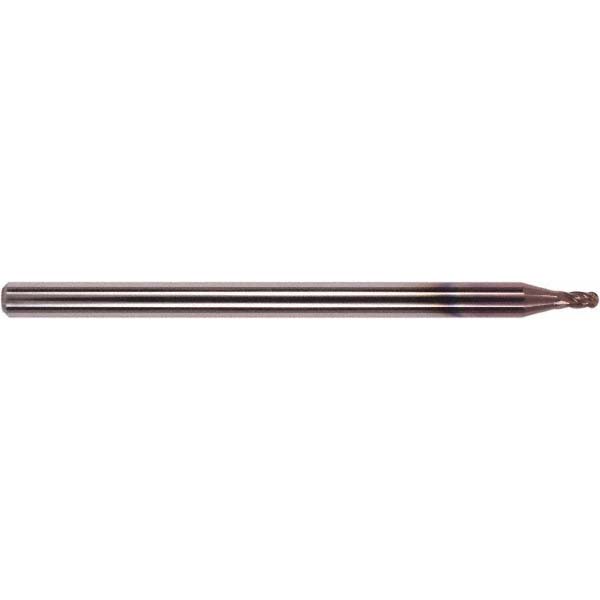 Millstar - Ball End Mill: 1/16" Dia, 1/8" LOC, 4 Flute, Solid Carbide ...