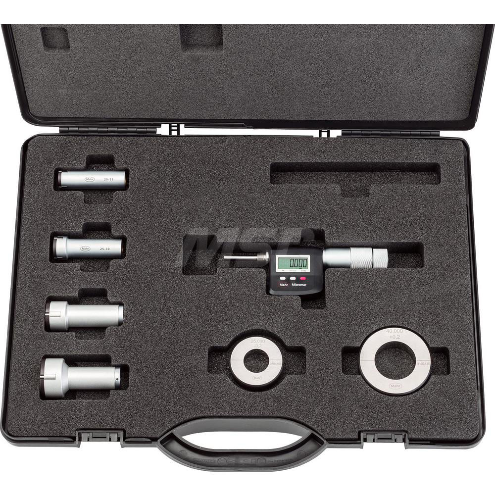 Mahr - Mechanical Inside Micrometer Set: 0.2500 to 0.4725" Range, 4 ...