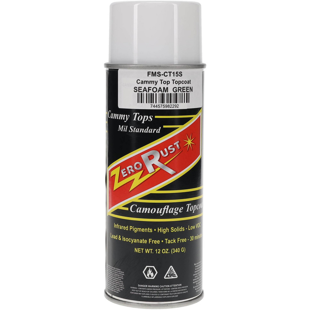 Made in USA - Spray Paint: Green, Flat, 12 oz Net Fill, Spray Paint ...