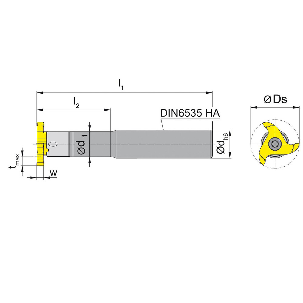 HORN - Replaceable Tip Milling Shanks: Shank Type: Cylindrical; Shank ...