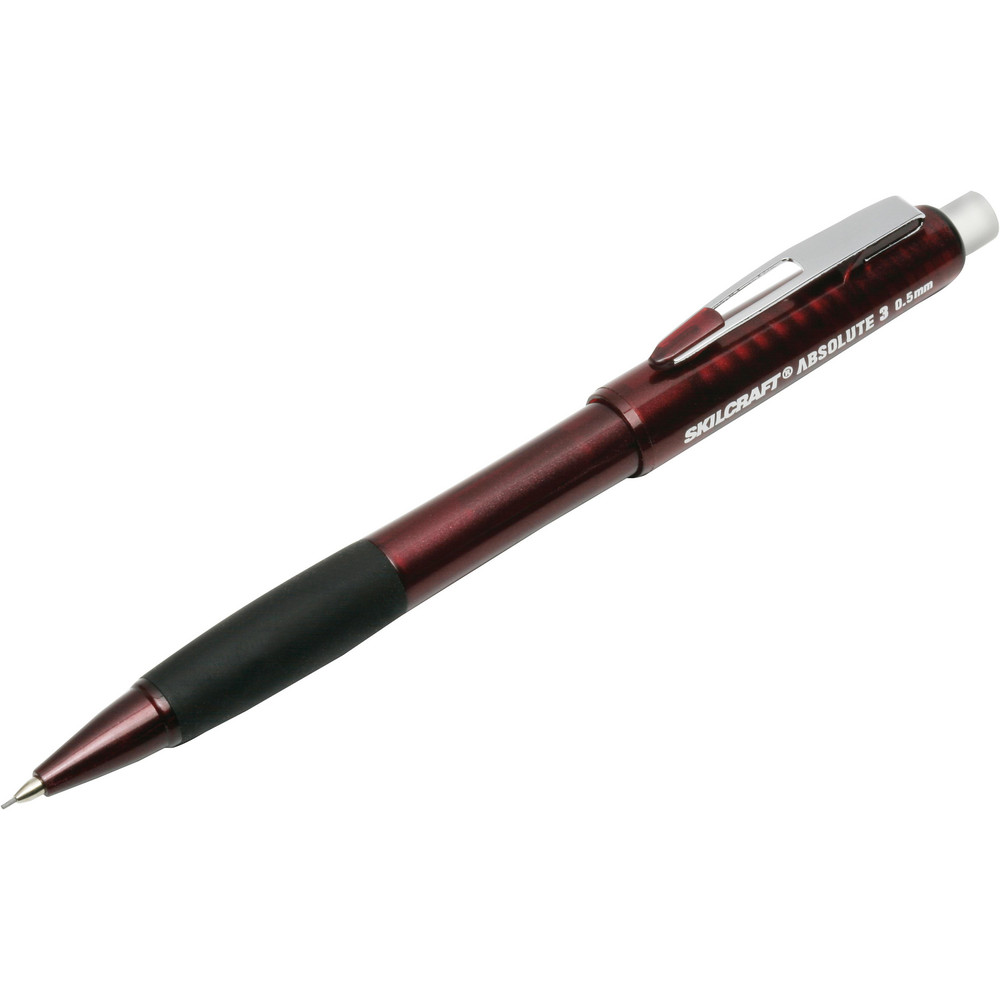 AbilityOne - .5MM BURGUNDY CUSH 6PK DUAL MECHANICAL PENCIL | MSC Direct