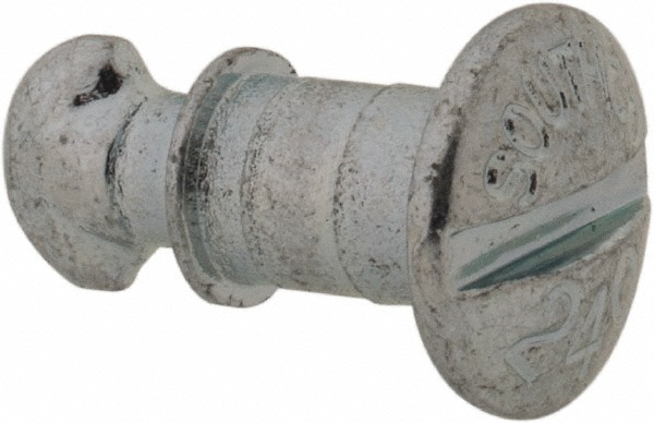 Made in USA - 0.2670" Long, Slotted Drive, Oval Head, Steel Quarter ...