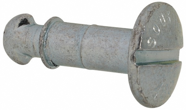 Made in USA - 0.5850" Long, Slotted Drive, Oval Head, Steel Quarter ...