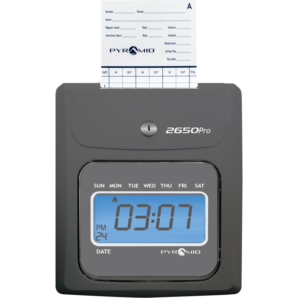 Pyramid Time Cards Pyramid Pro Auto Aligning Time Clock - Employee Time ...