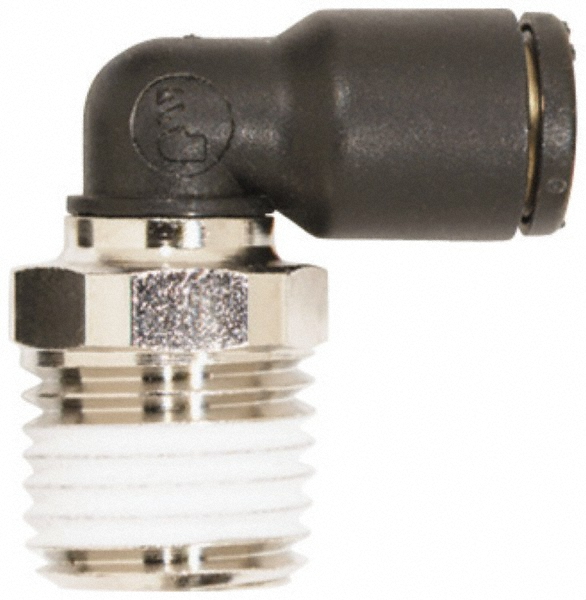 Coilhose Pneumatics - 3/8" OD, 1/4 NPT, Glass Reinforced Nylon/Nickel Plated Brass Push-to ...