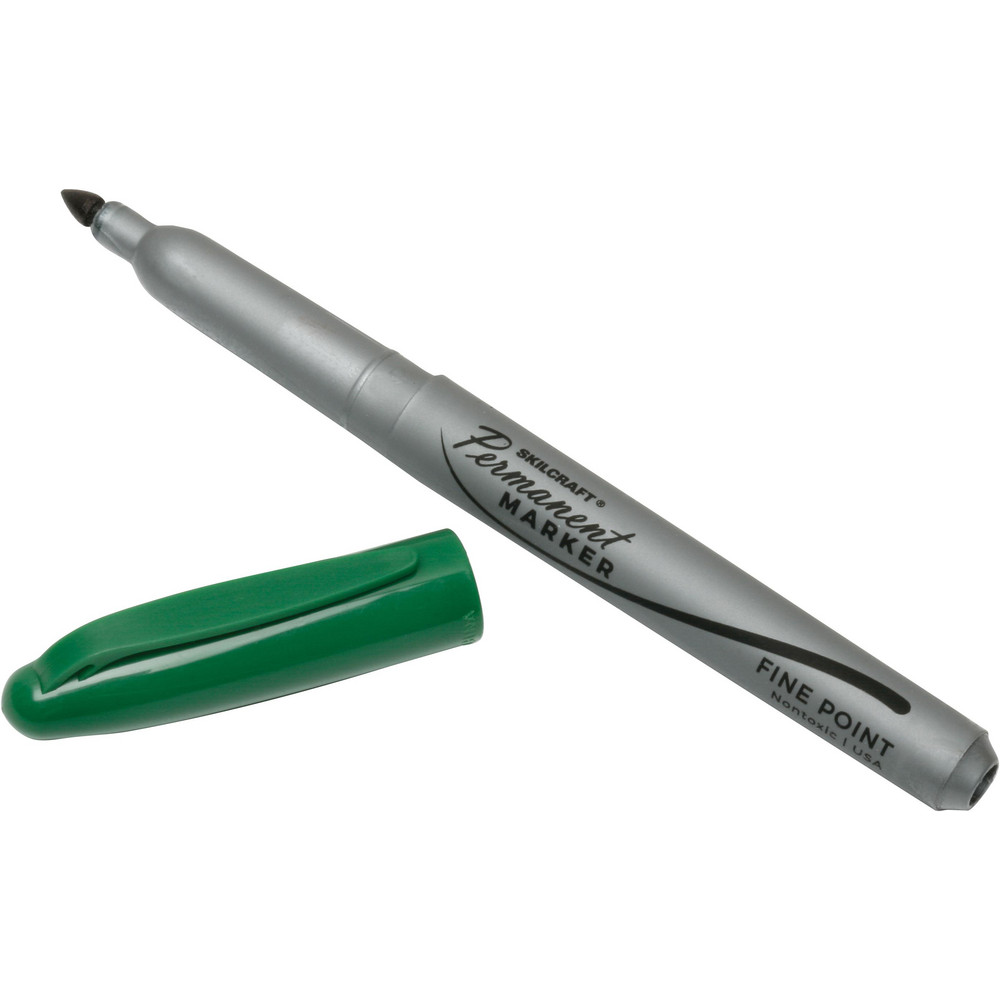 AbilityOne - GREEN FINE PT 12/PK PERMANENT TUBE MARKER | MSC Direct