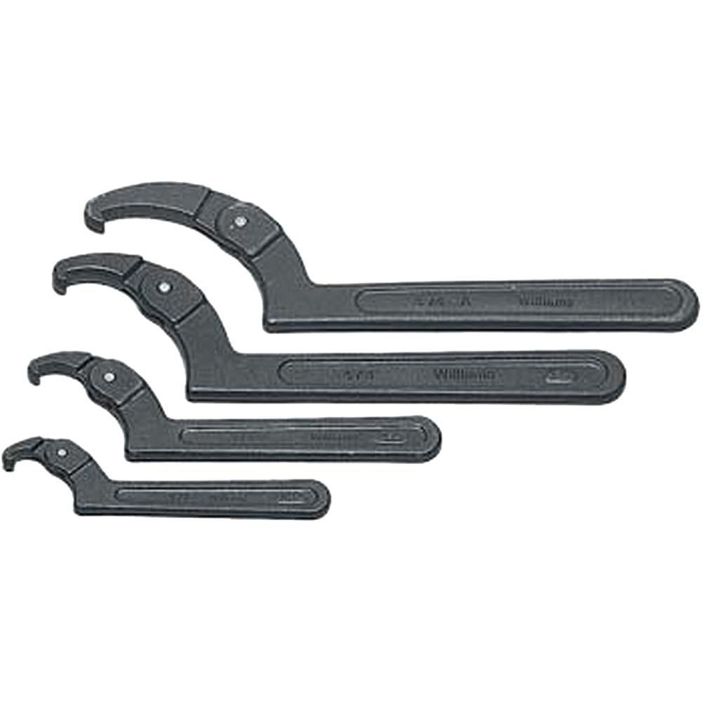 Williams - Spanner Wrench Set: 4 Pc, 5-3/8 to 17-1/2" Wrench, Inch ...