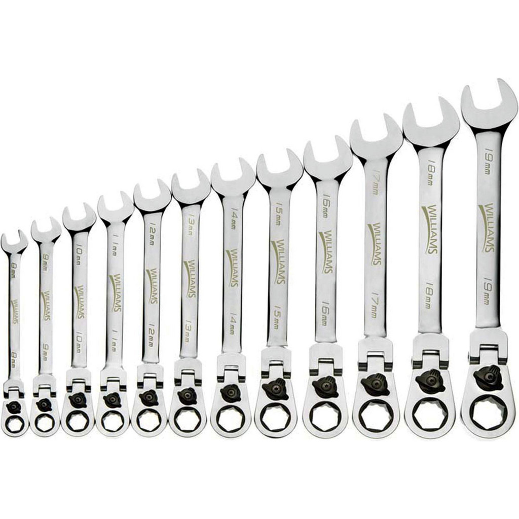 Williams - Combination Wrench Set: 12 Pc, 8 mm - 19 mm Wrench | MSC Direct