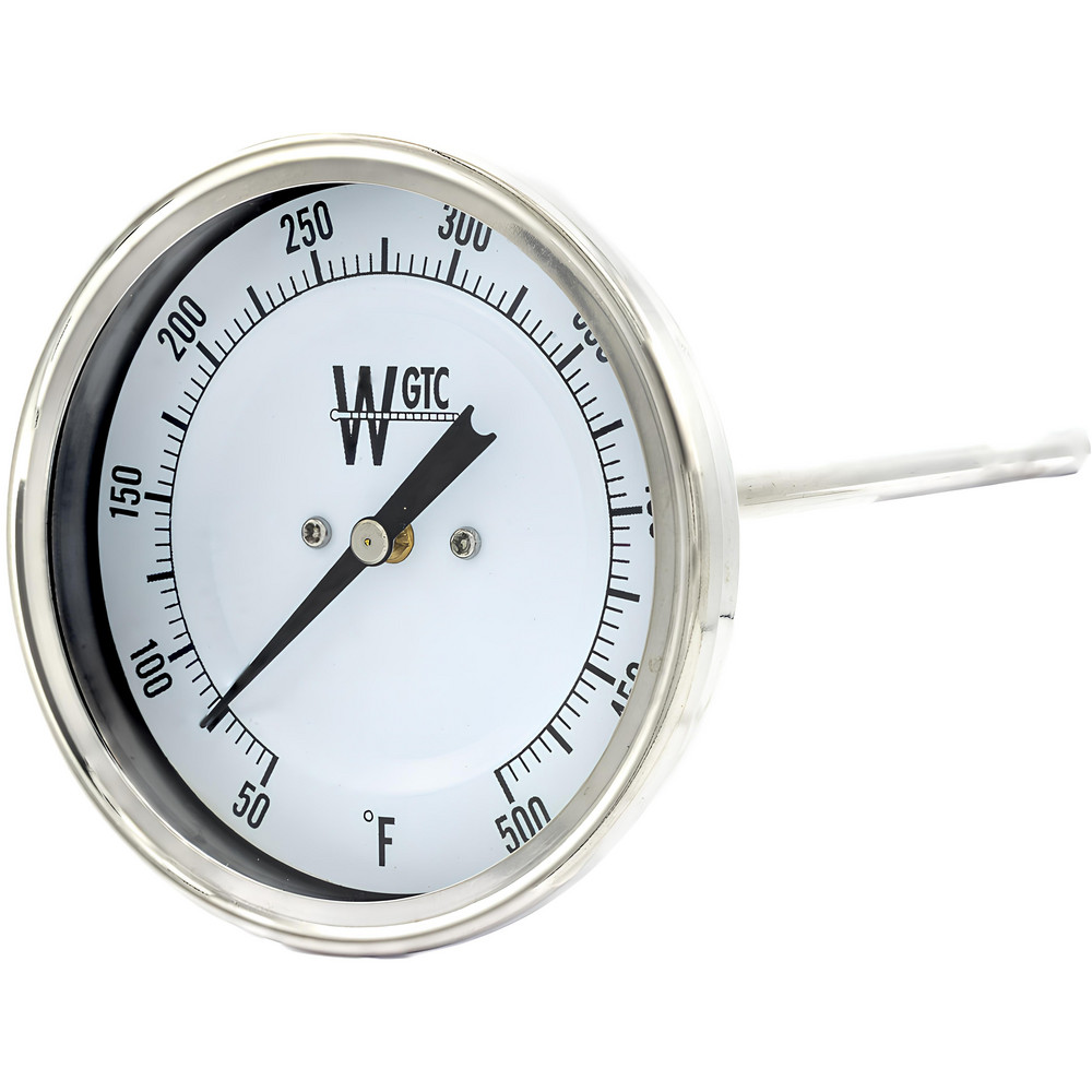 WGTC - Bimetal Dial Thermometers: 1.00, Back, Center Back, Glass | MSC ...