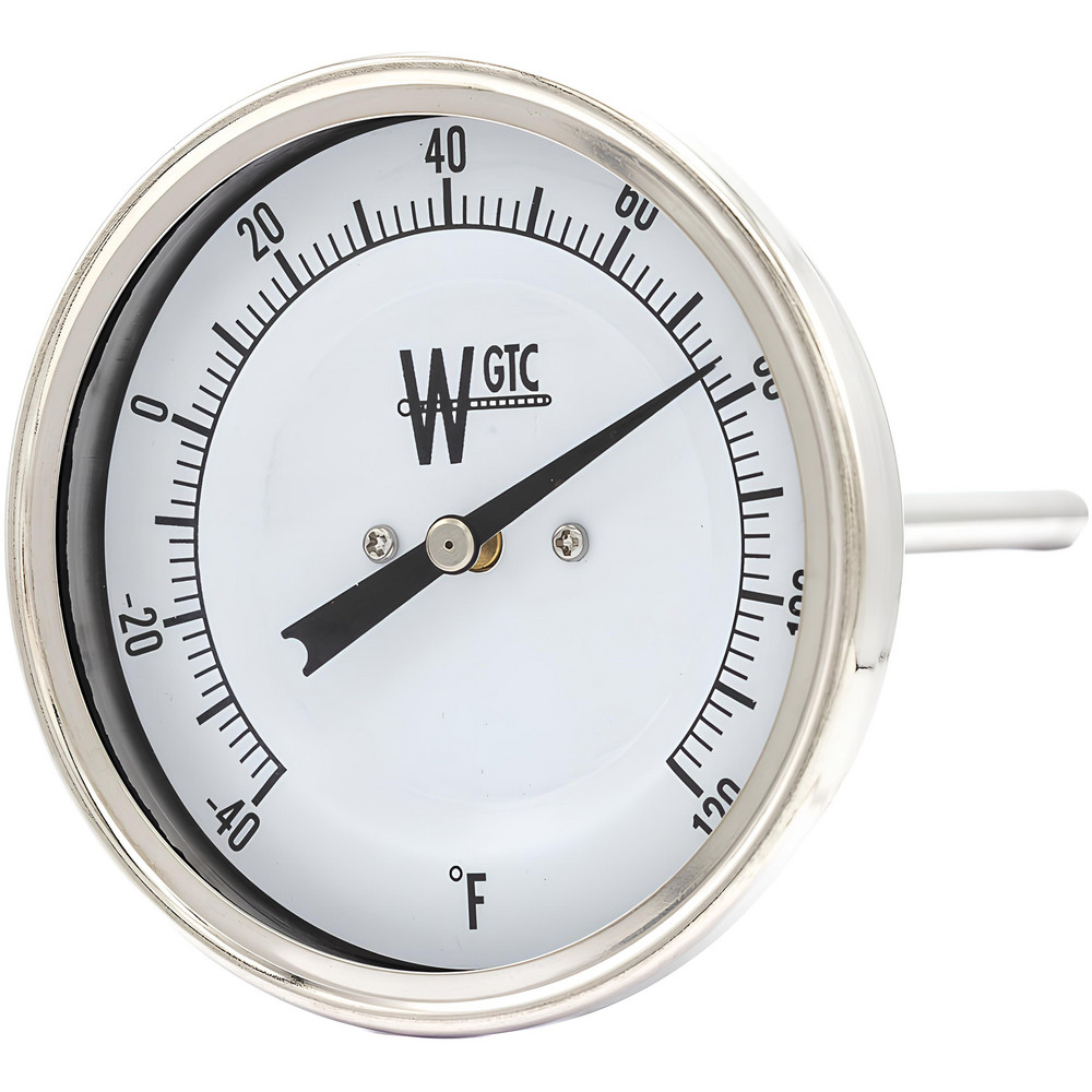 WGTC - Bimetal Dial Thermometers: Accuracy (%): 1.00; Connection Location: Back; Mount: Center ...