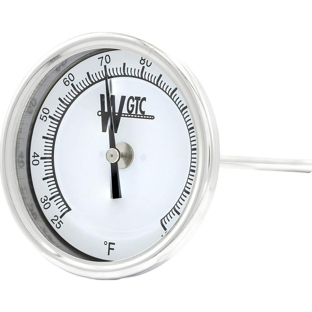 WGTC - Bimetal Dial Thermometers: 1.00, Back, Center Back, Glass | MSC Direct