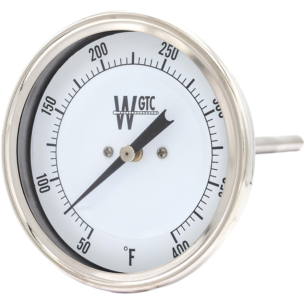 WGTC - Bimetal Dial Thermometers: 1.00, Back, Center Back, Glass | MSC ...