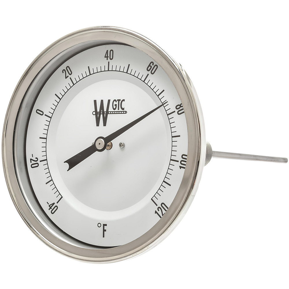 WGTC - Bimetal Dial Thermometers: 1.00, Adjustable, Adjustable, Glass ...