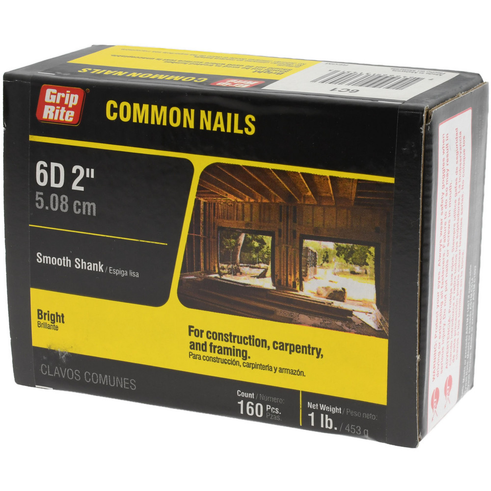 Value Collection - 6D, 12 Gauge, 2" OAL Common Nails | MSC Direct