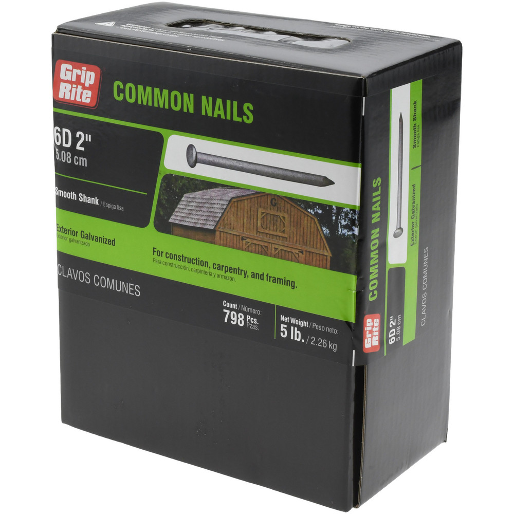 Value Collection - 6D, 12 Gauge, 2" OAL Common Nails | MSC Direct