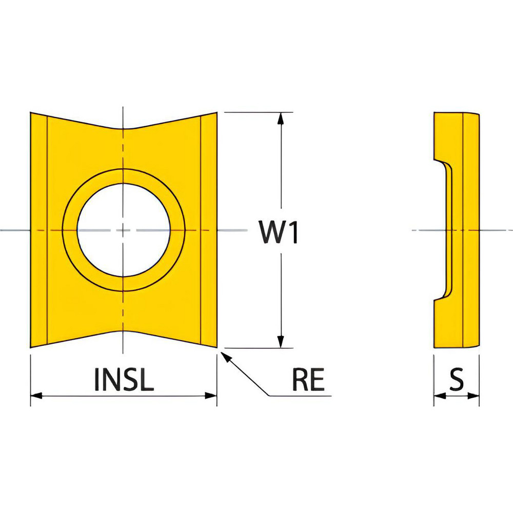 Ingersoll Cutting Tools - Milling Insert: ANSI IXH413-G03 K IN4030, ISO ...