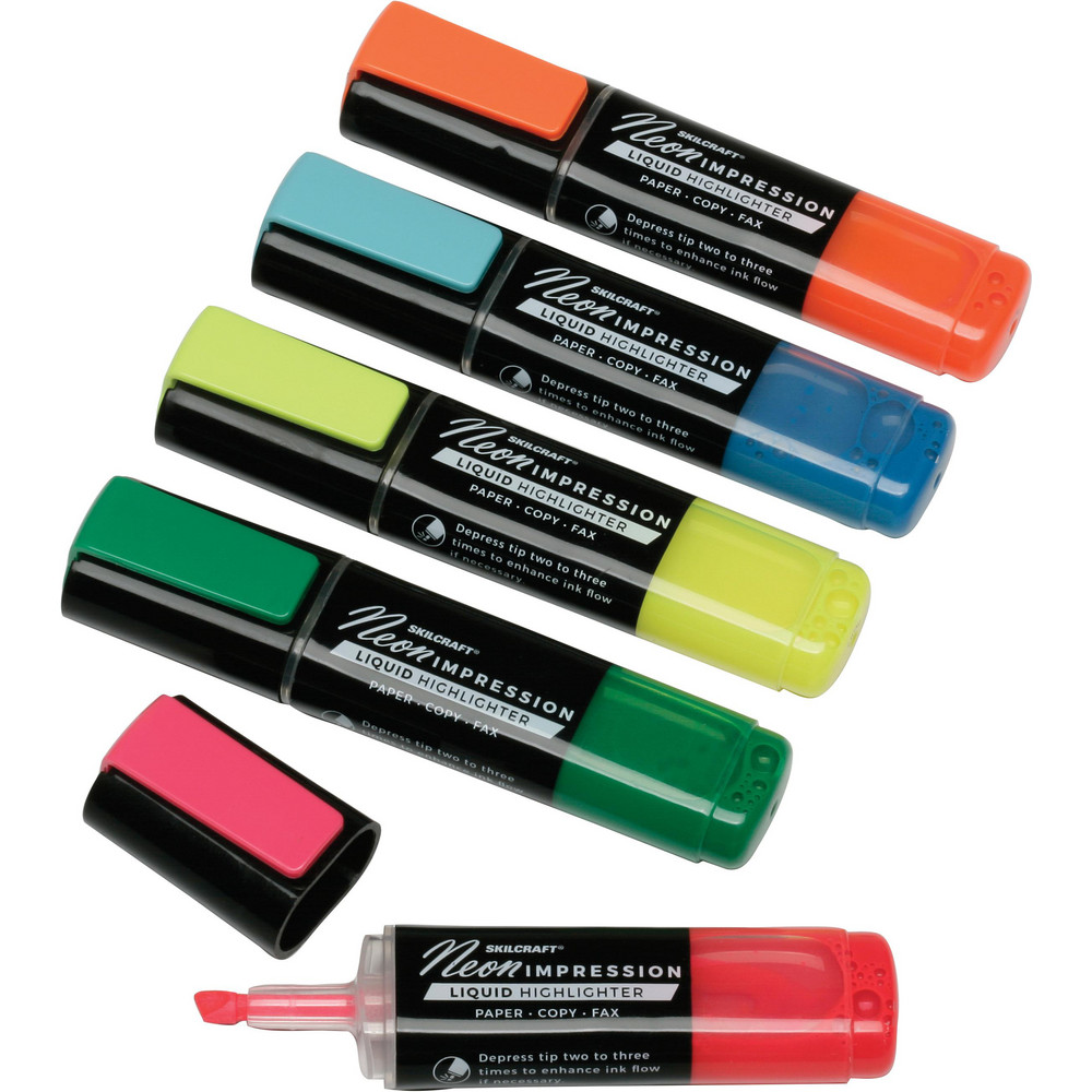 AbilityOne - 5 COLOR SET FLAG HIGHLIGHTER | MSC Direct
