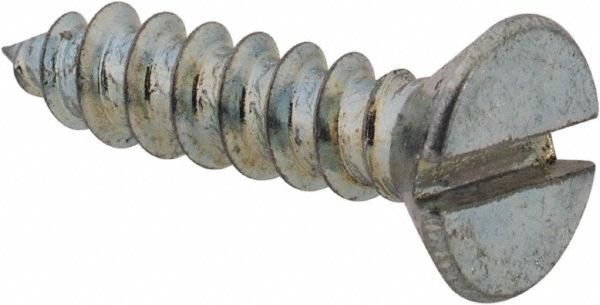 Value Collection - Sheet Metal Screw: #6, Flat Head, Slotted Drive, 5/8 ...