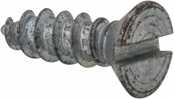 Value Collection - Sheet Metal Screw: #7, Flat Head, Slotted Drive, 1/2 ...