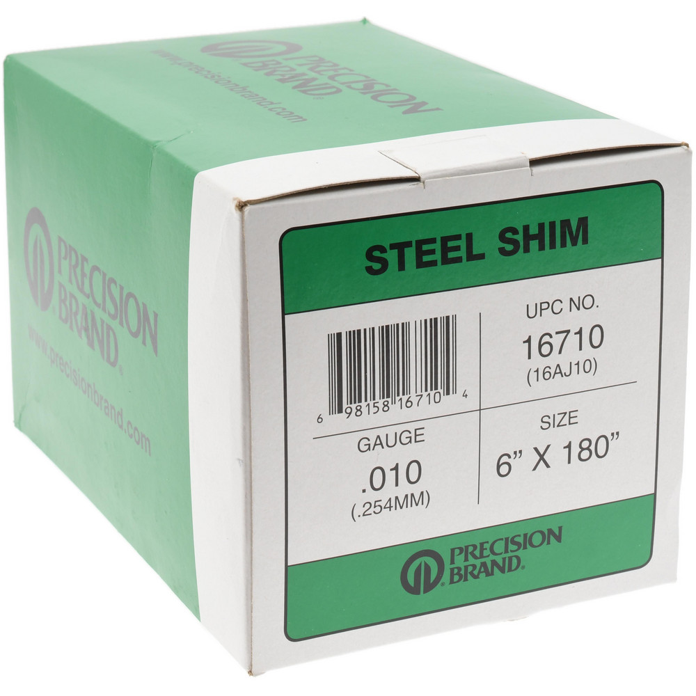 Precision Brand - Metal Shim Stock: Roll, 0.0100" Thick, 180" Long, 6 ...