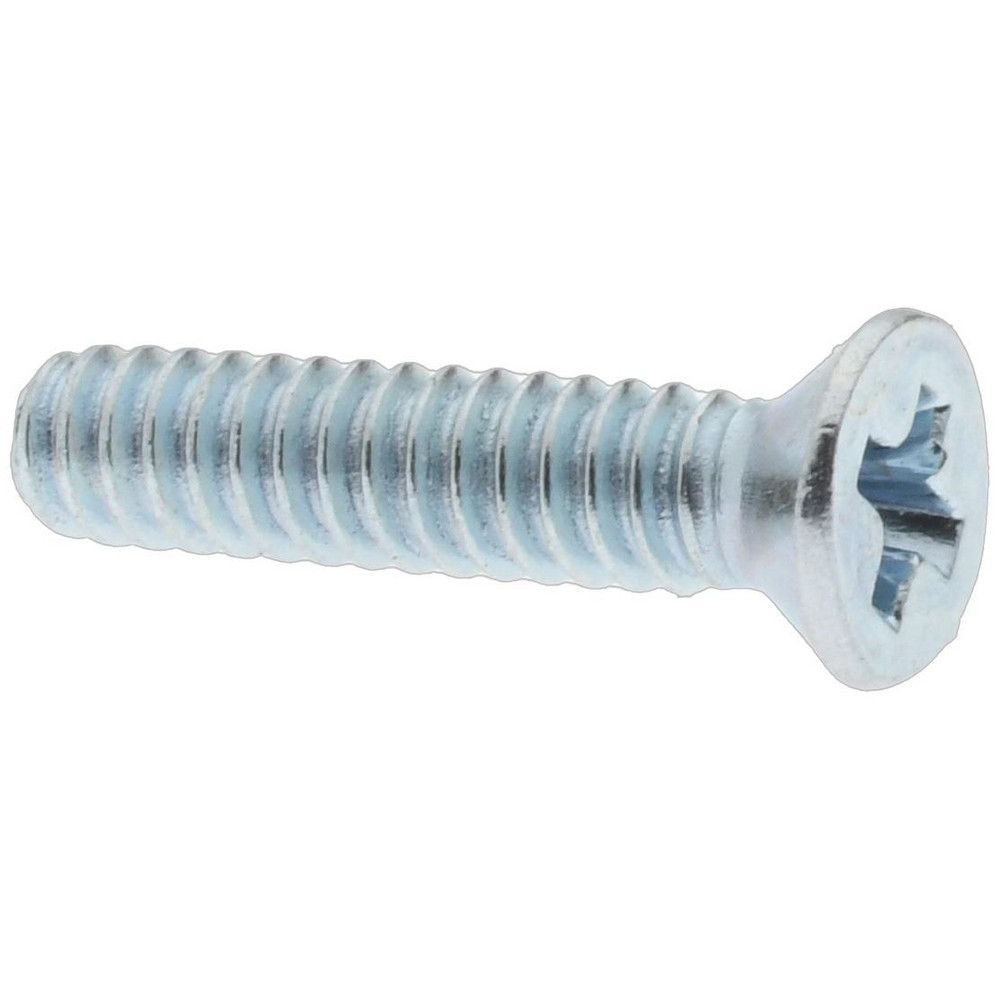 Value Collection - Machine Screw: #4-40, 1/2" Overall Length, Flat Head ...