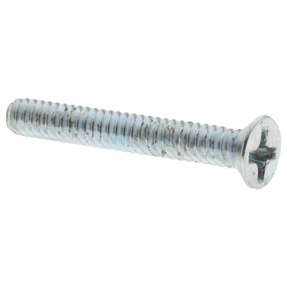 Value Collection - Machine Screw: #6-32, 1" Overall Length, Flat Head ...