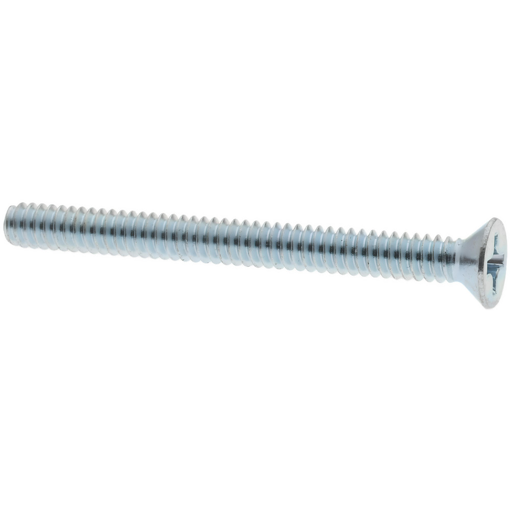 Value Collection - Machine Screw: #6-32, 1-1/2" Overall Length, Flat ...