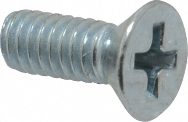 Value Collection - Machine Screw: #8-32, 7/16" Overall Length, Flat ...