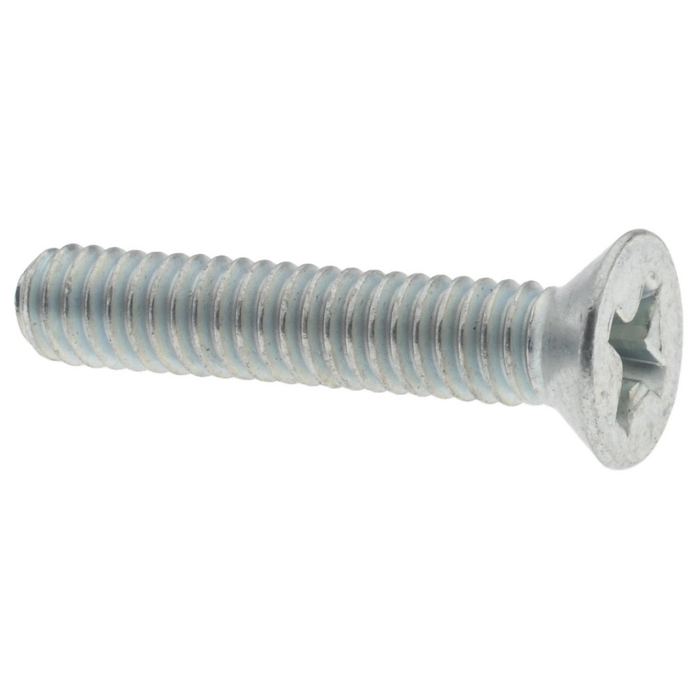 Value Collection - Machine Screw: #8-32, 7/8" Overall Length, Flat Head ...
