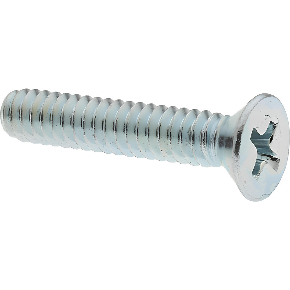 Value Collection - Machine Screw: #10-24, 1" Overall Length, Flat Head ...