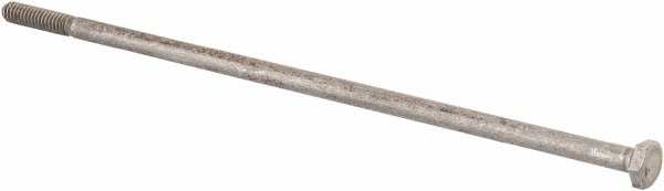 Value Collection - Hex Head Bolt: 1/4-20, 8" Length Under Head, Steel ...