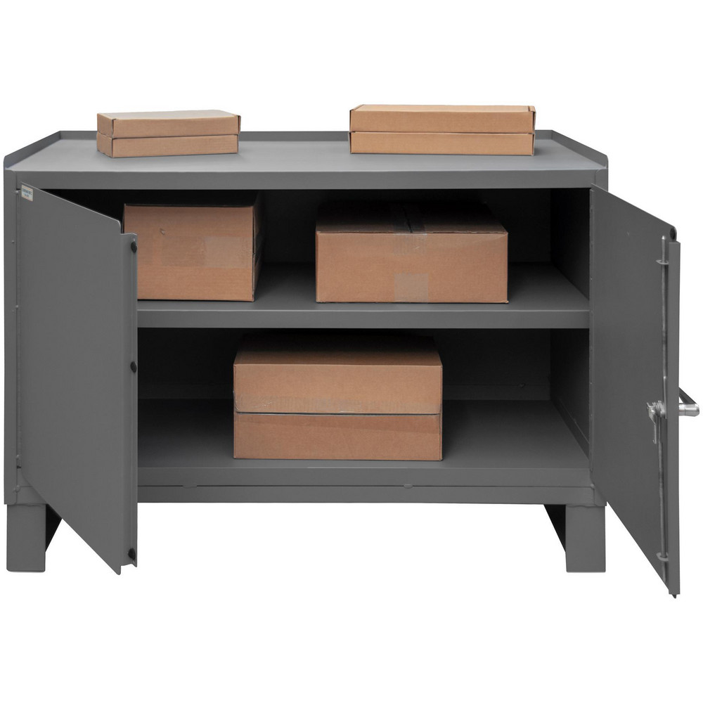 Durham - Stationary Work Table: 48-1/8" Wide, 24-1/4" Deep, 36-3/16 ...