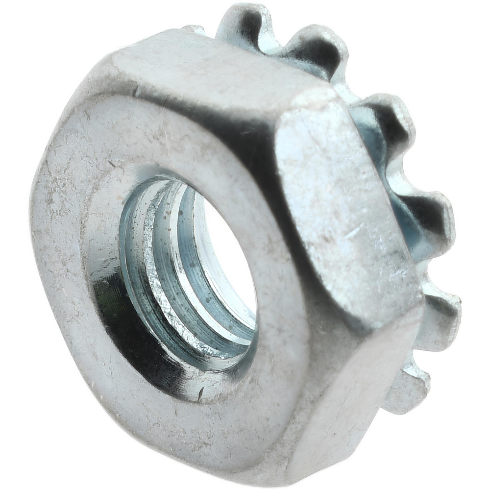 Value Collection - #10-32, Zinc Plated, Steel K-Lock Hex Nut with ...
